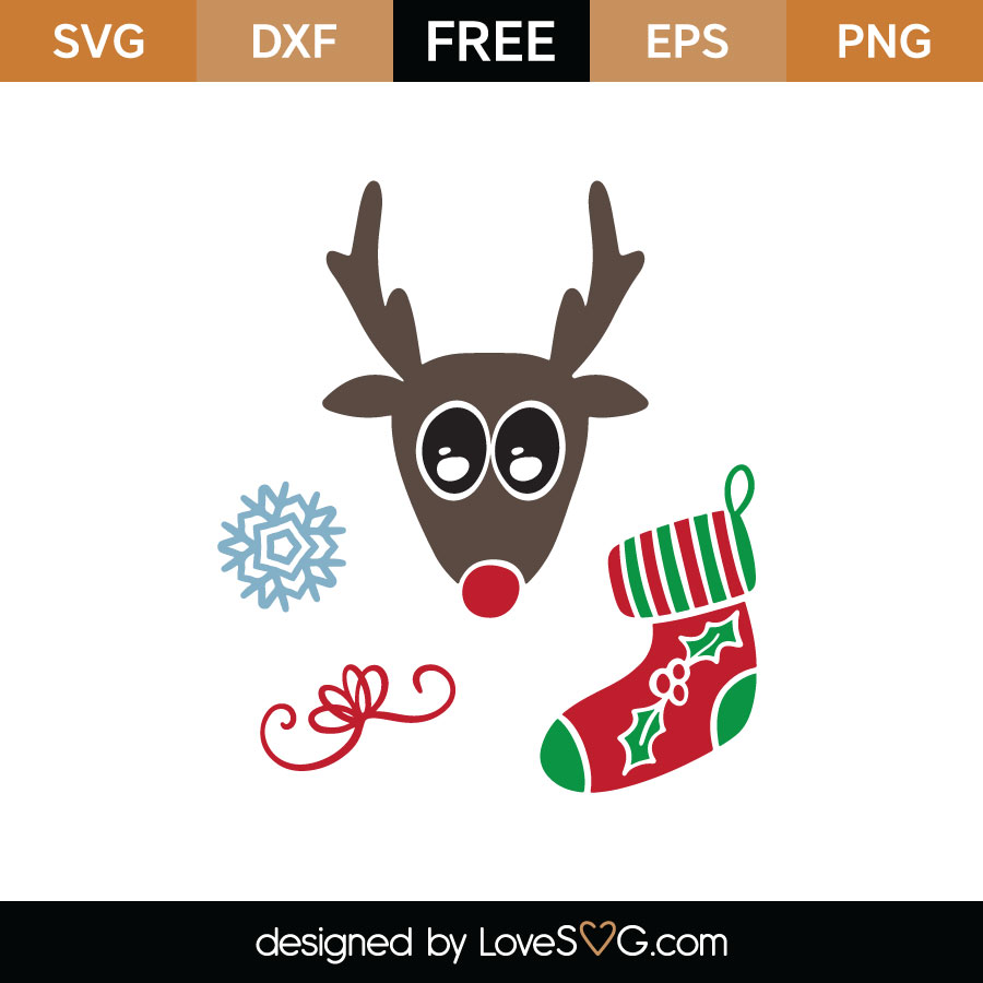 Christmas Cute Reindeer - Lovesvg.com
