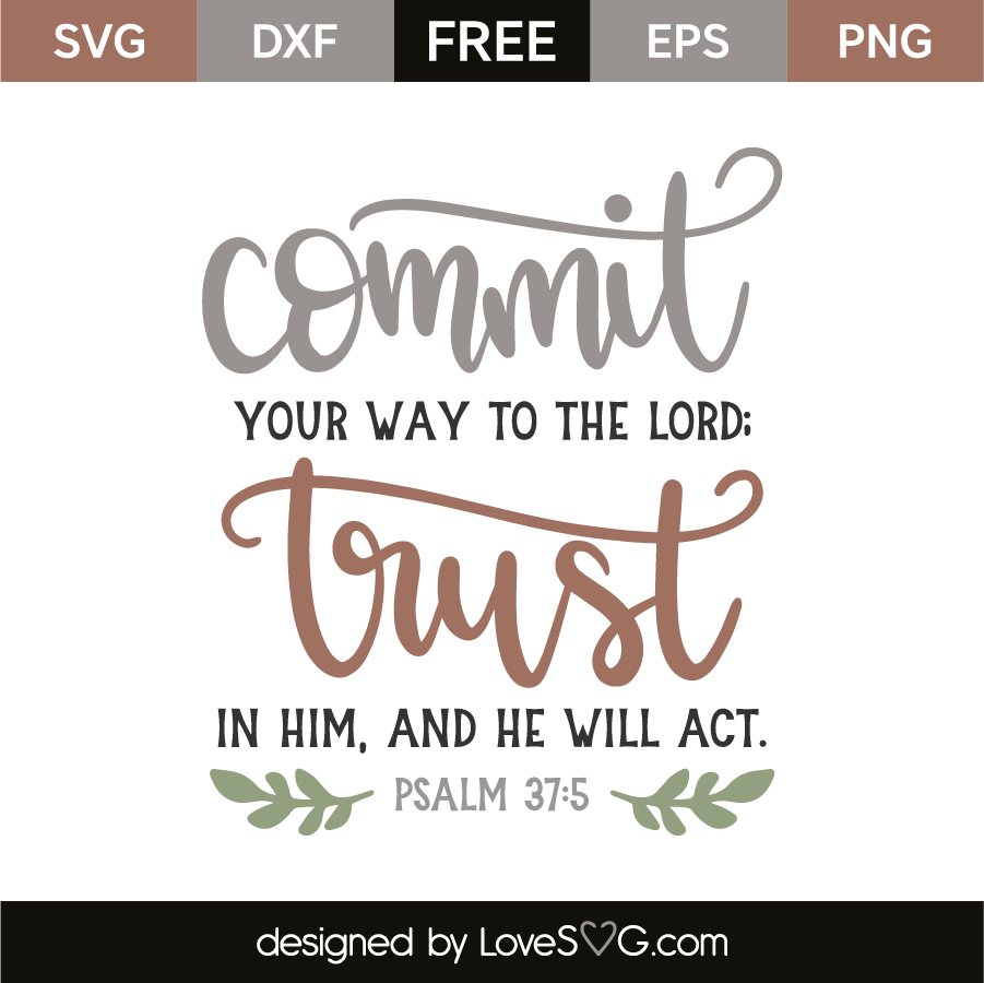 Psalm 37 5 Lovesvg Psalm 37 5 Lovesvg
