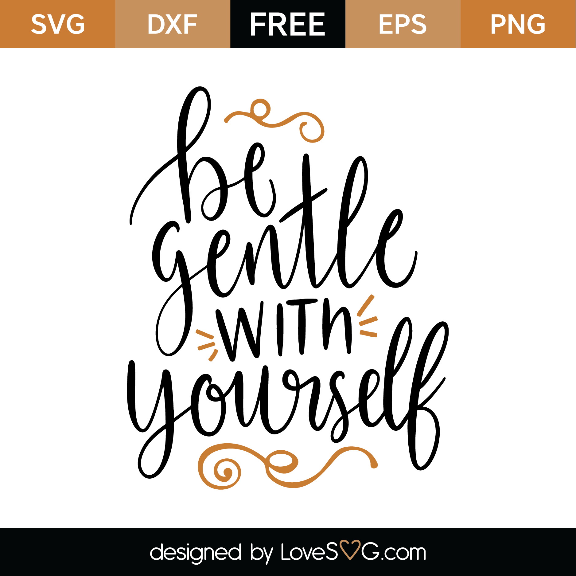 Free Be Gentle With Yourself SVG Cut File Lovesvg free-be-gentle-with-yourself-svg-cut-file-lovesvg