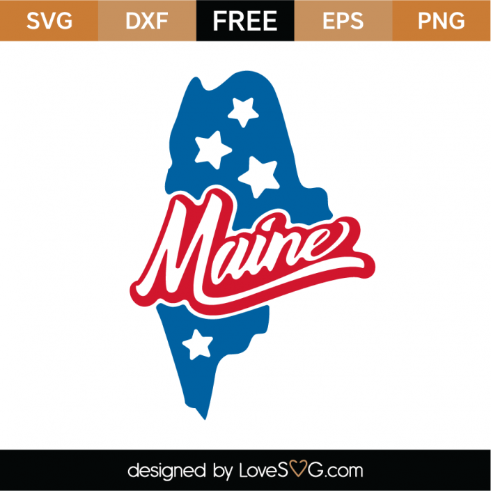 Free Maine Svg Cut Files