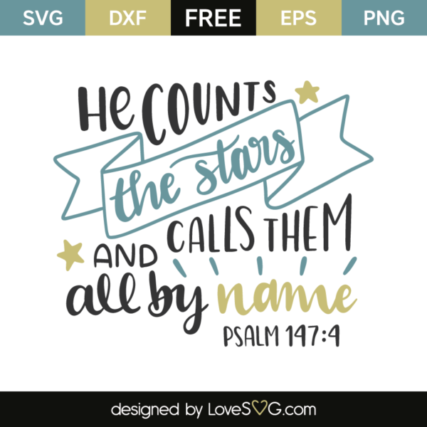 Psalm 147 4 Lovesvg