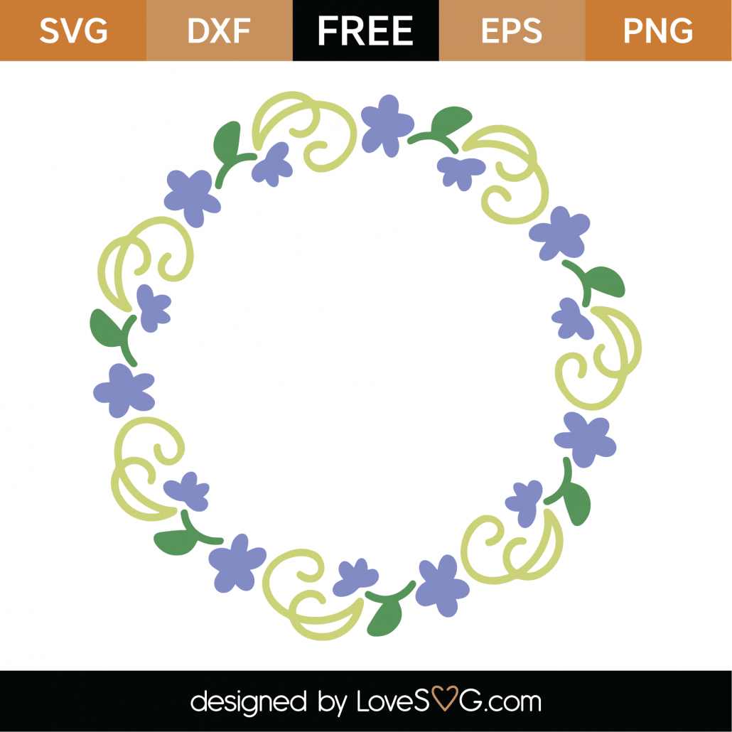 Free Spring Monogram Frame SVG Cut File - Lovesvg.com
