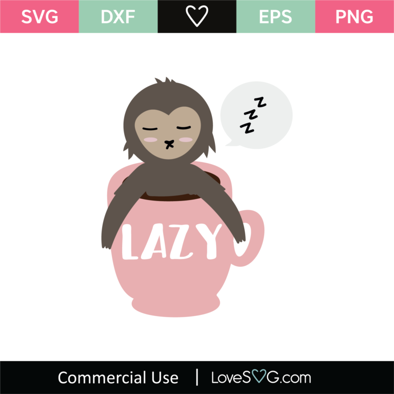 Lazy Sloth SVG Cut File - Lovesvg.com Lazy Sloth SVG Cut File - Lovesvg.com